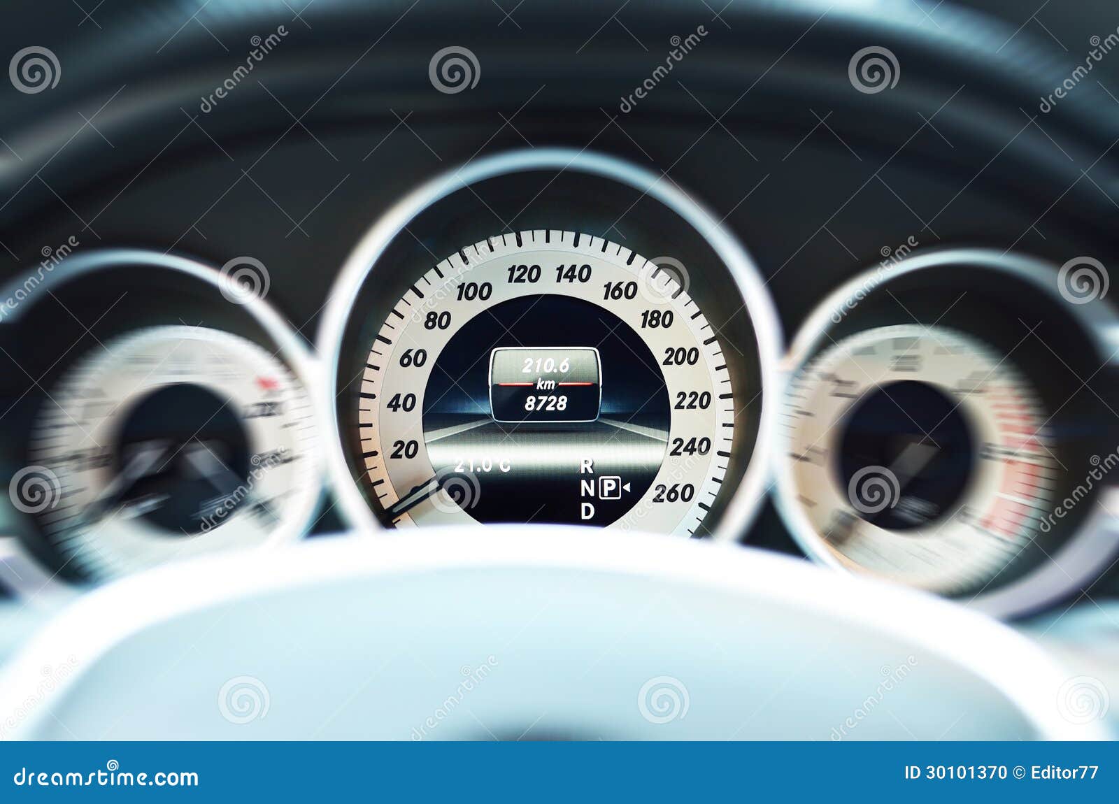 White car speedometer stock photo. Image of equipment - 30101370