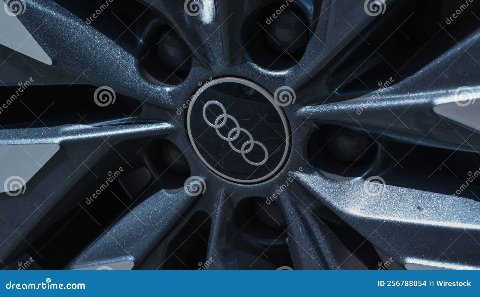 Closeup of Car Wheel with Audi Logo Editorial Stock Image - Image of ...
