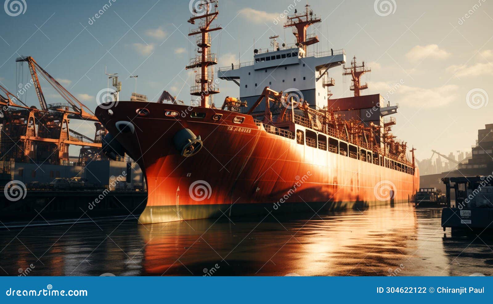 Closeup Cargo Ship Front View Stock Photo - Image of blue, logistic ...