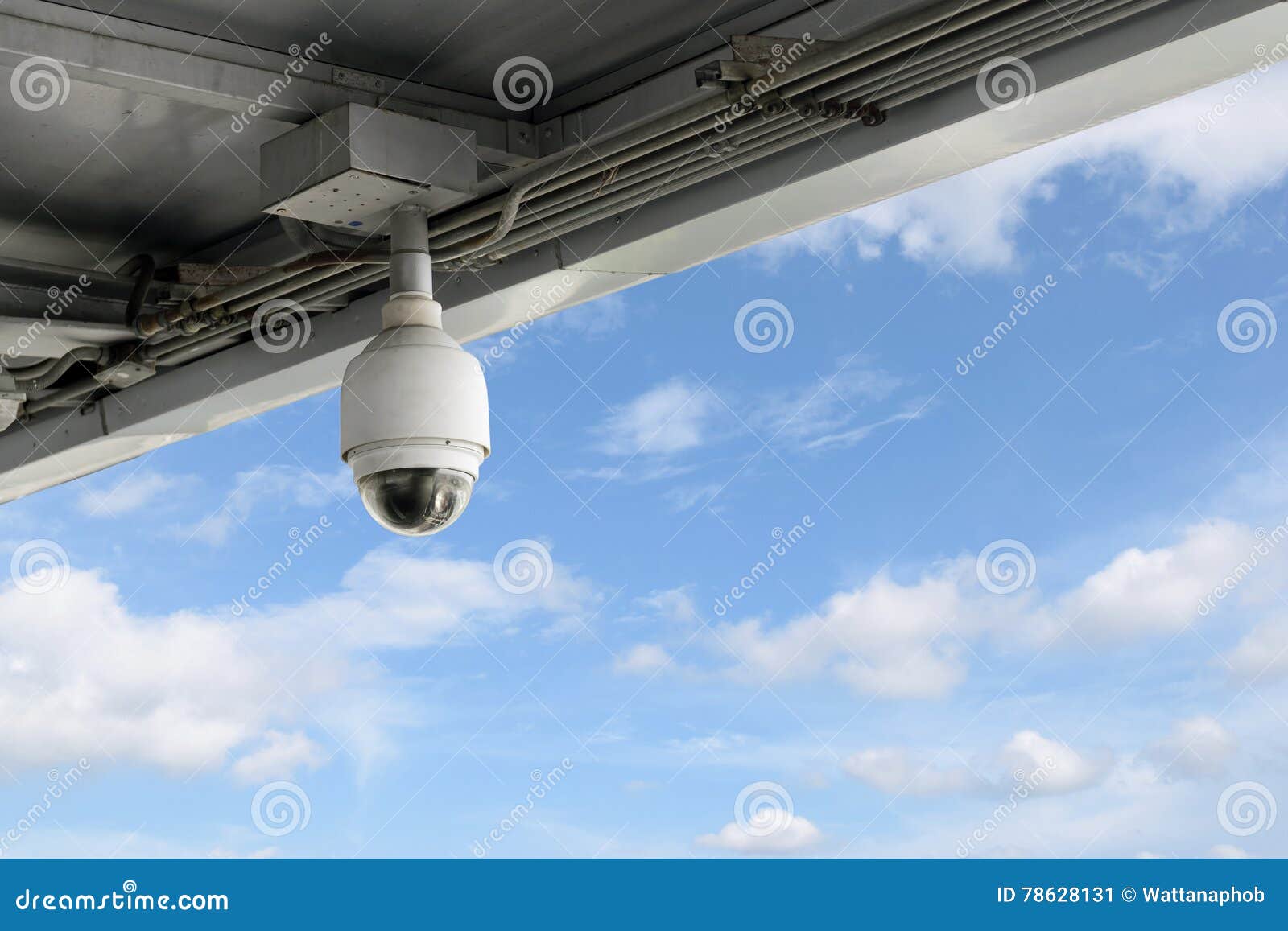 Closeup CCTV Cameras On The Roof Royalty-Free Stock Photo ...