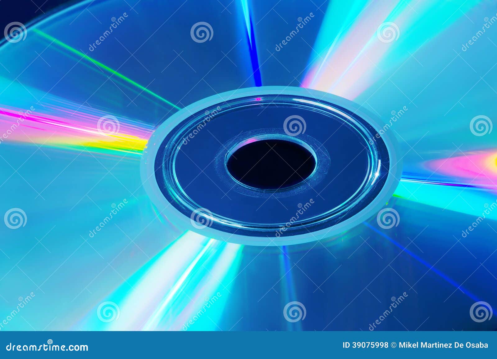 Closeup of cd stock photo. Image of iridescent, blue - 39075998