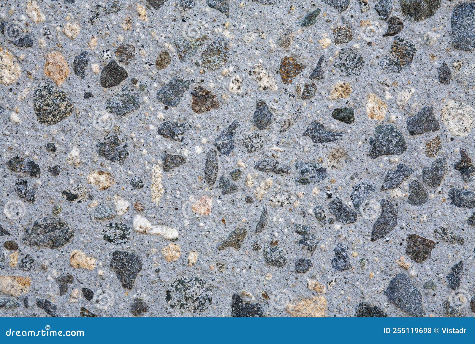 Granite Rocks in the Cement Wall Stock Photo - Image of black, rocks ...
