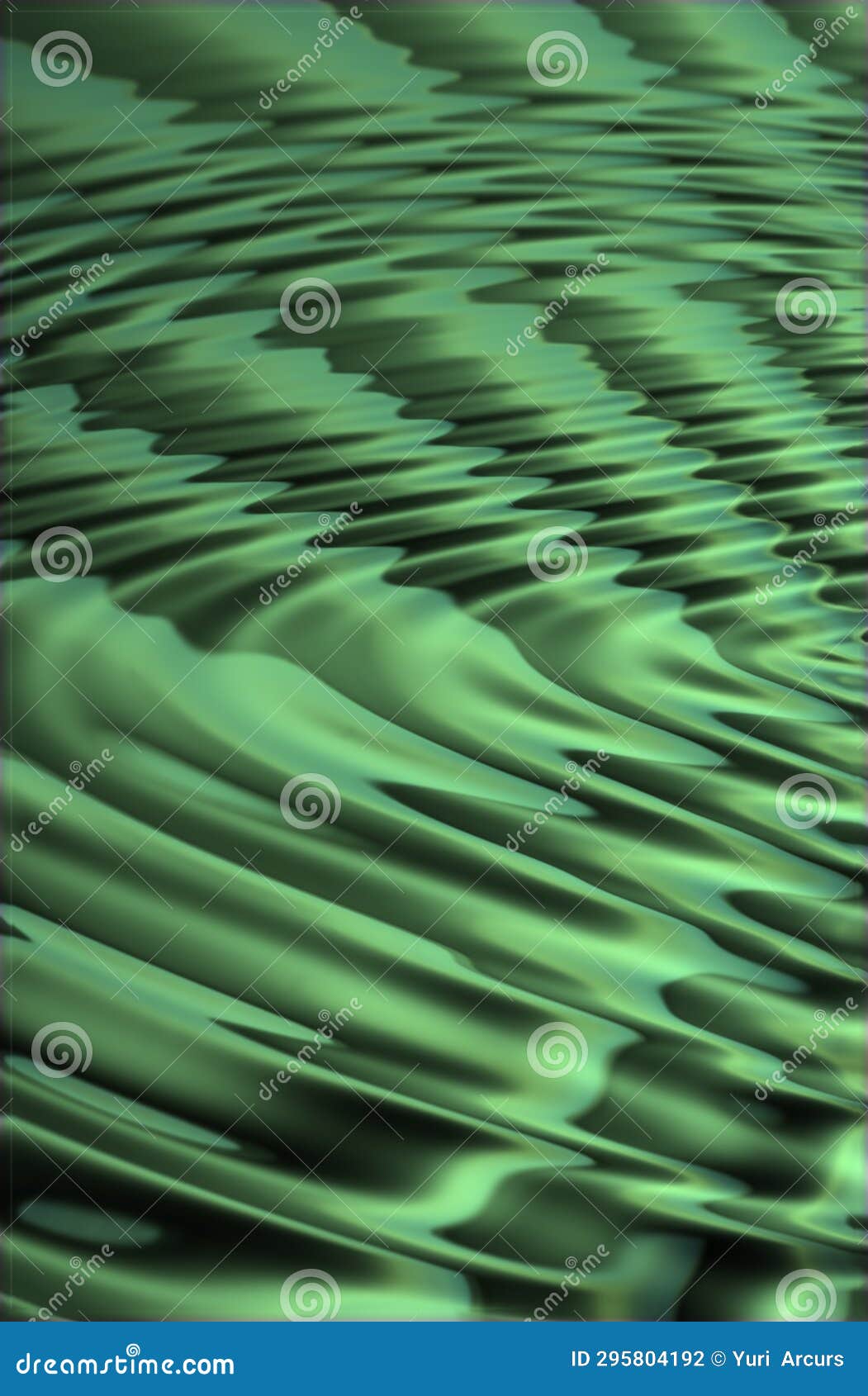 Closeup of CGI Green Ripple Effect Background for Computer or Digital ...