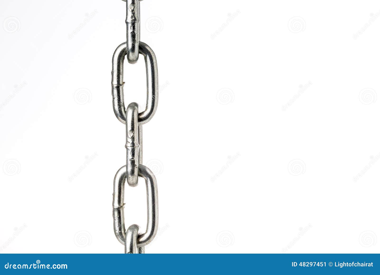 Closeup Chain on White Background Stock Image - Image of connection ...