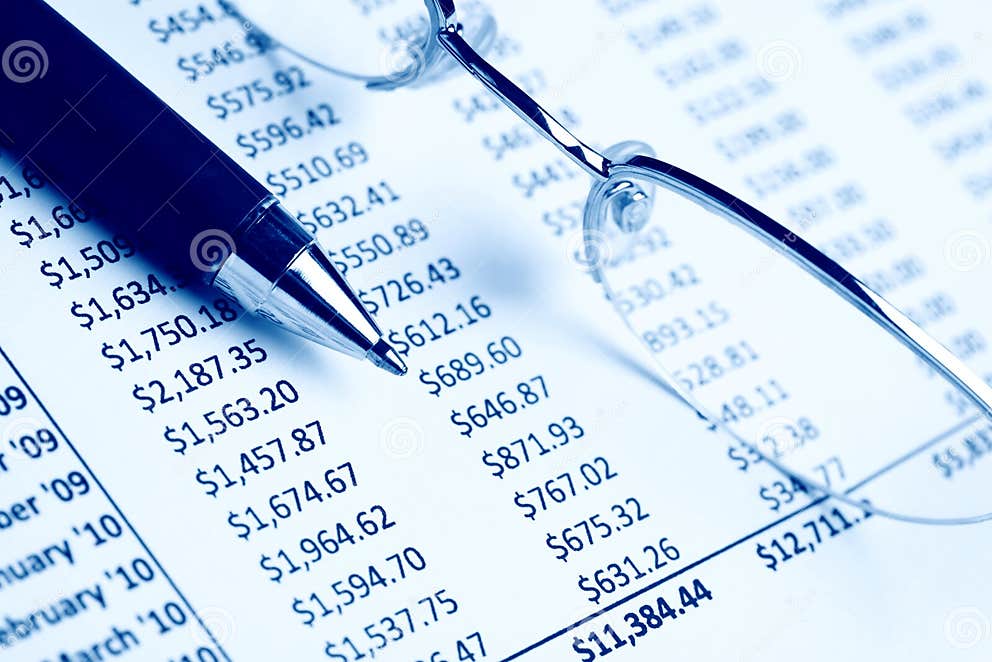 Closeup of a chart stock photo. Image of economy, ballpoint - 15448636