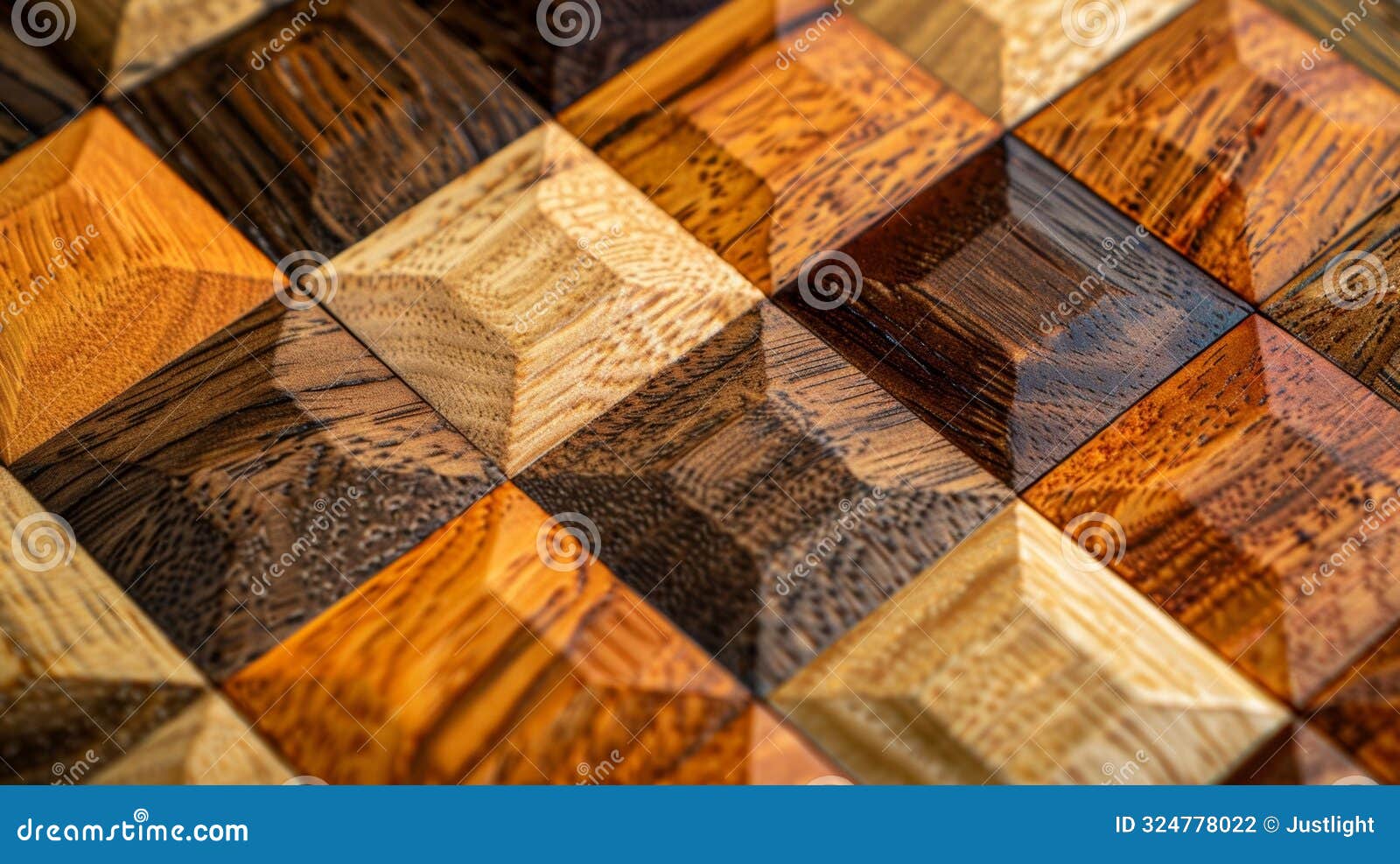 A Closeup of the Checkerboard Pattern on an Elaborate Chess Board with ...