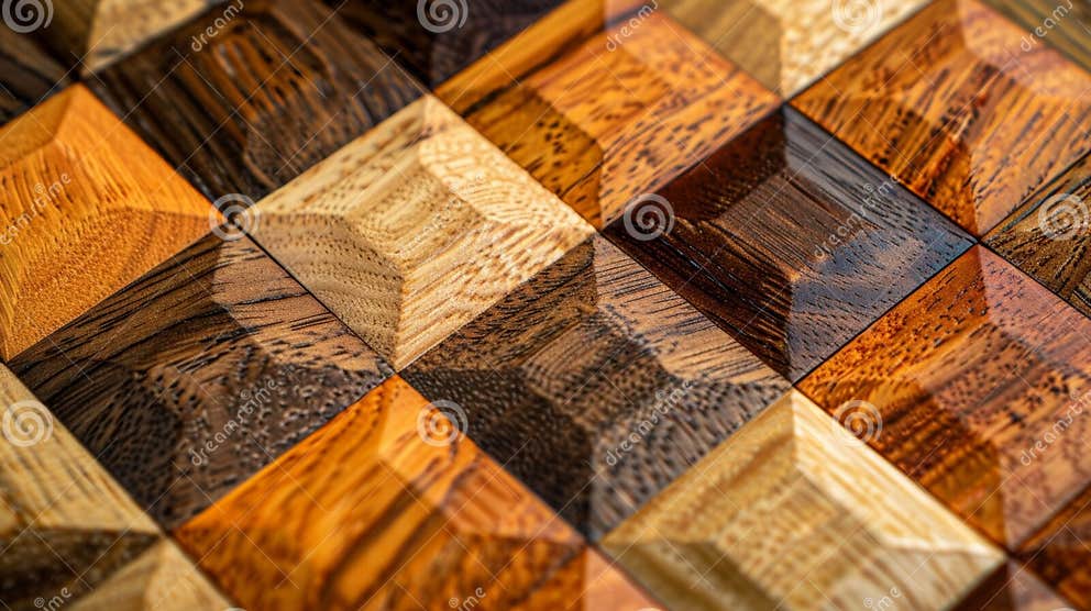A Closeup of the Checkerboard Pattern on an Elaborate Chess Board with ...