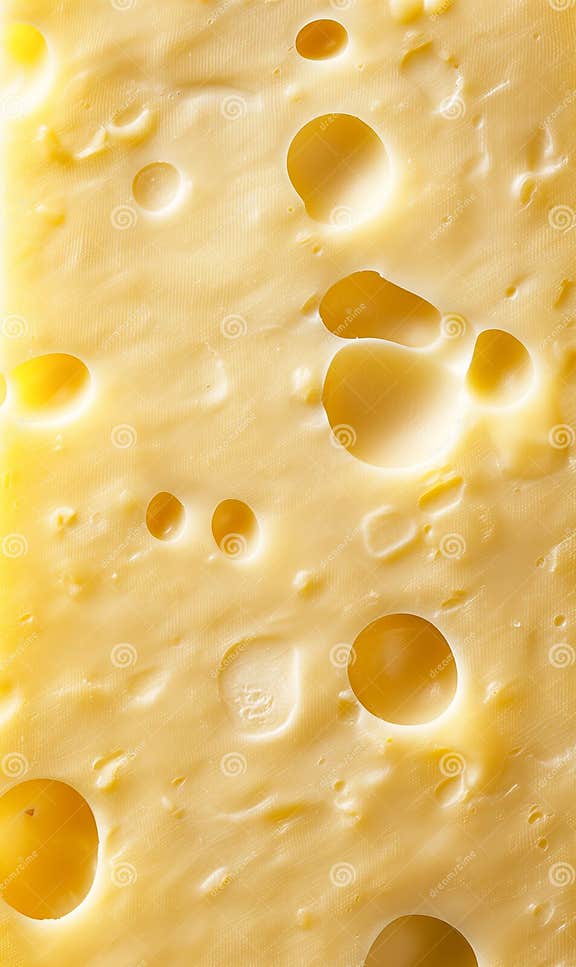 A Closeup of the Cheese Texture, Showcasing Its Smooth and Slightly ...