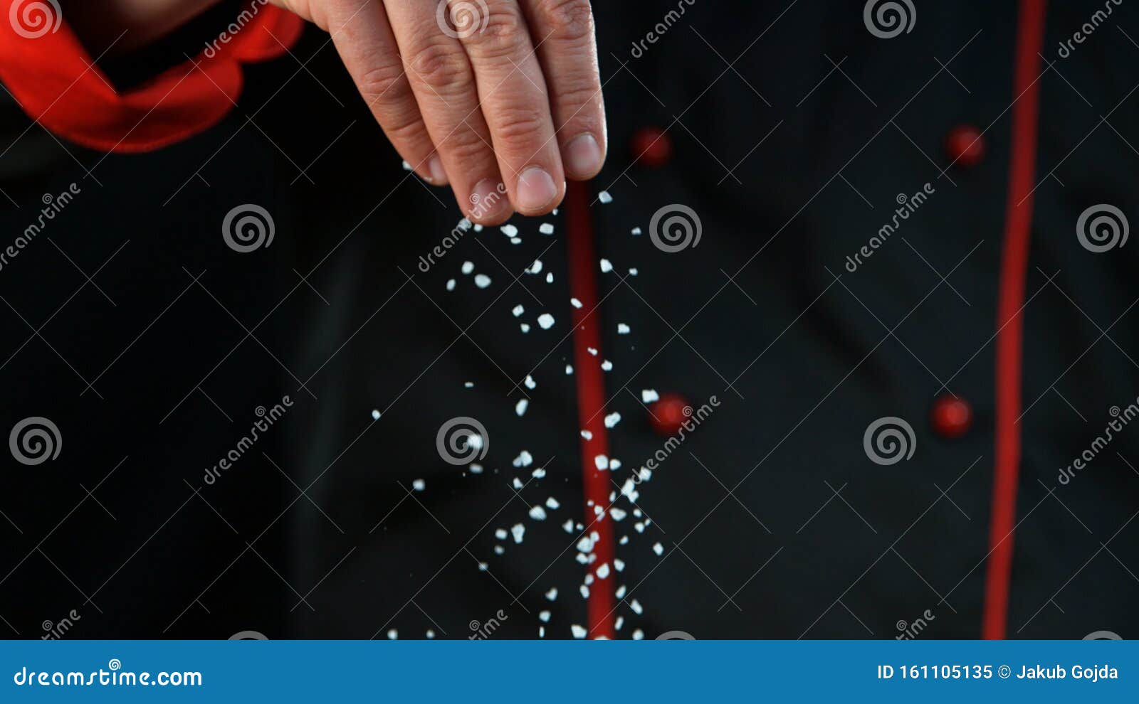 Closeup of Chef Pouring Coarse-grained Salt Stock Image - Image of ...