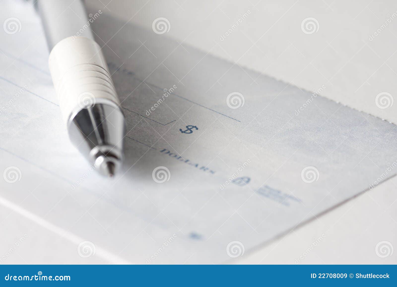 Closeup of a cheque stock image. Image of business, checkbook - 22708009