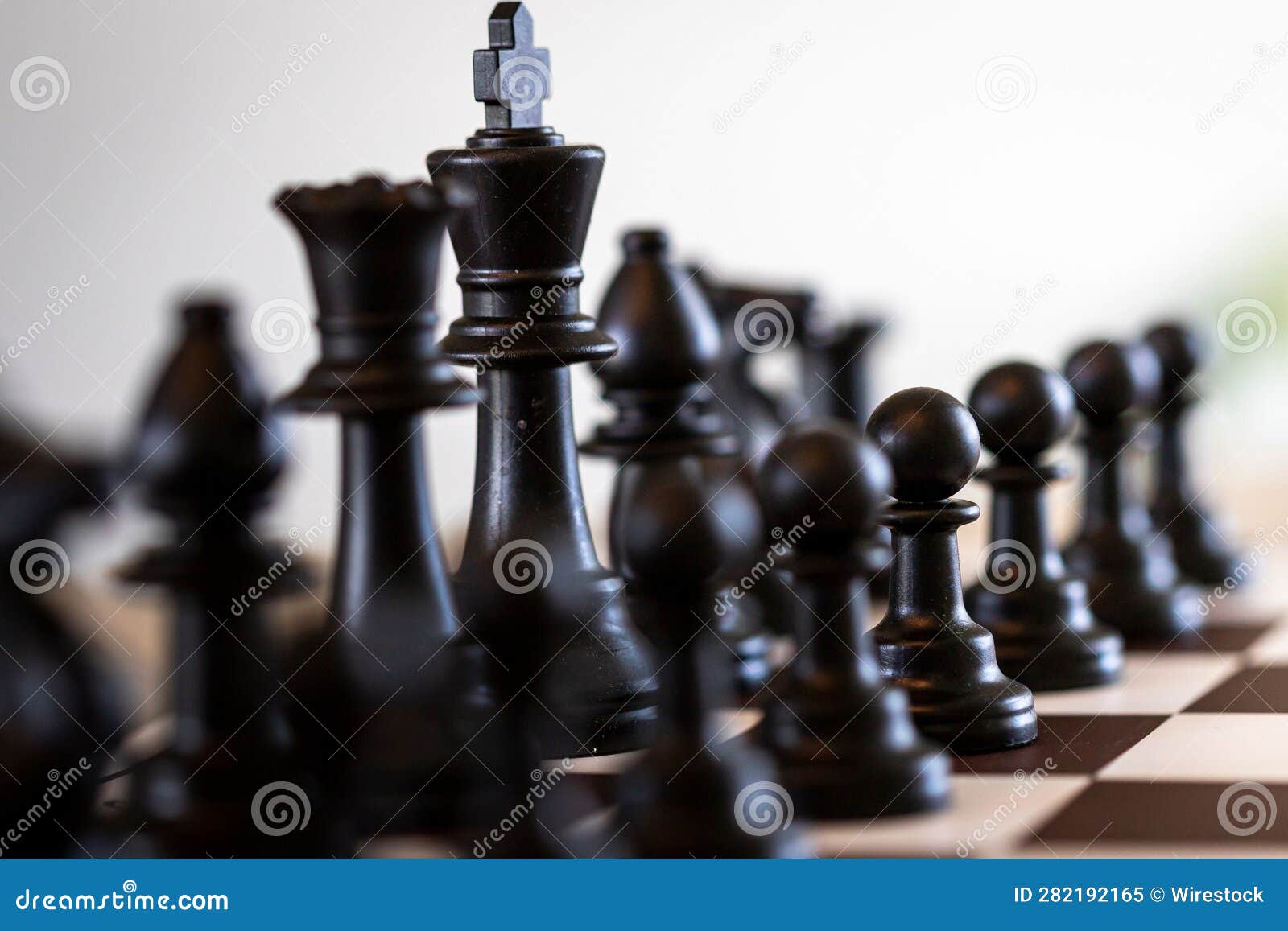 Closeup of Chess Pieces on a Chessboard Stock Image - Image of capture ...