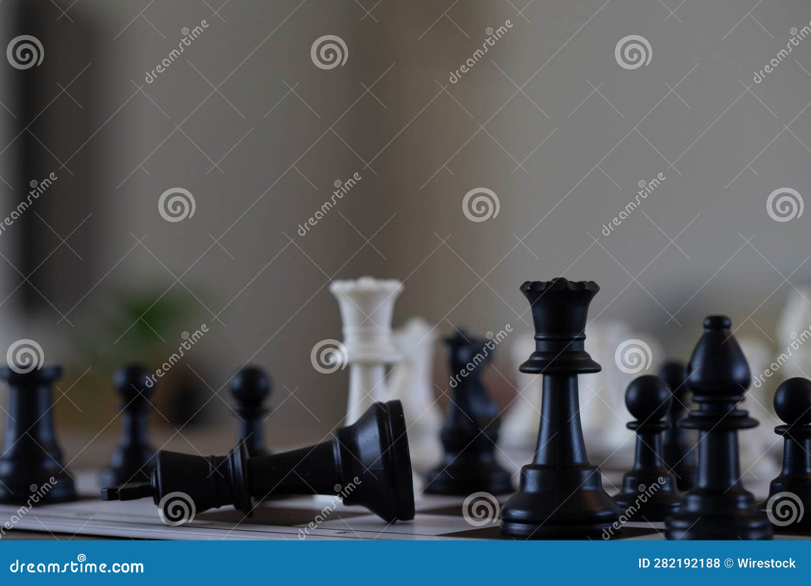 Closeup of Chess Pieces on a Chessboard Stock Photo - Image of capture ...