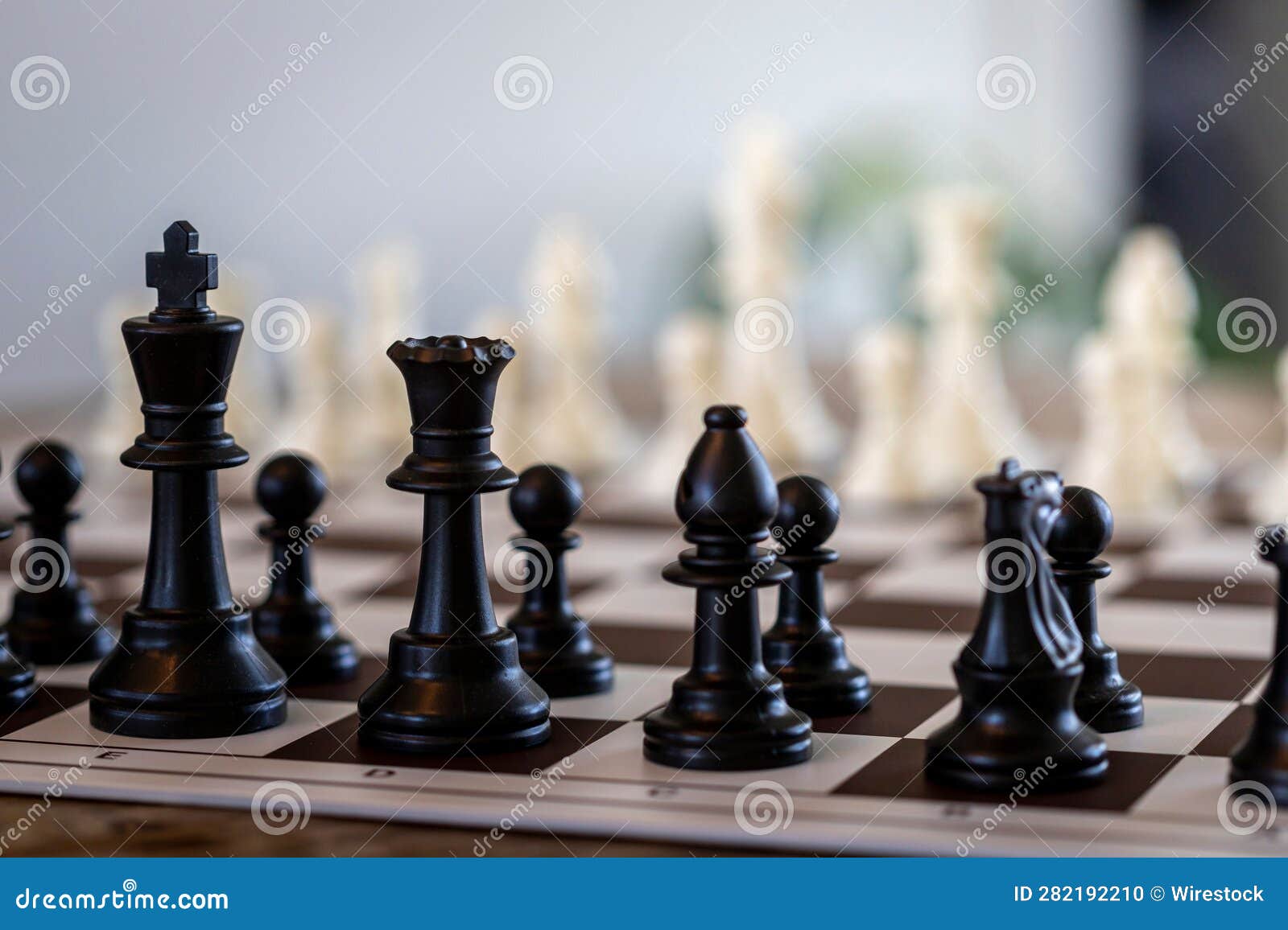 Closeup of Chess Pieces on a Chessboard Stock Photo - Image of capture ...