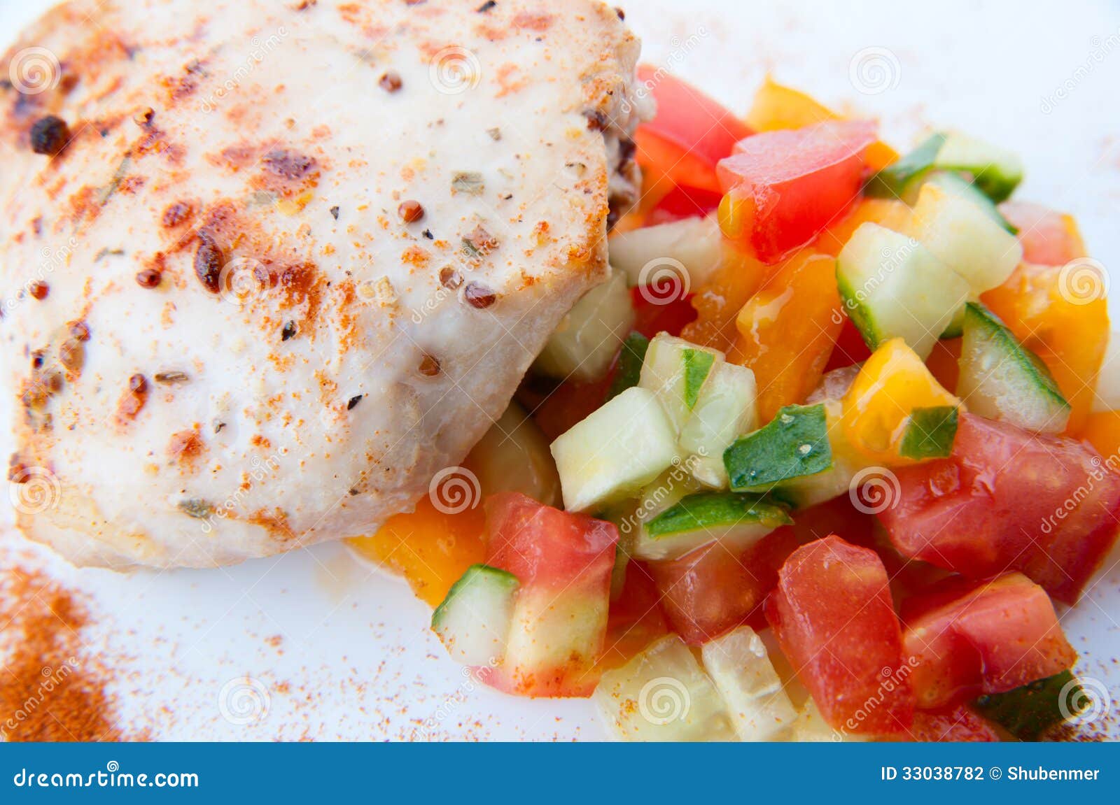 Closeup Chicken Stake with Vegetables Stock Photo - Image of roast ...