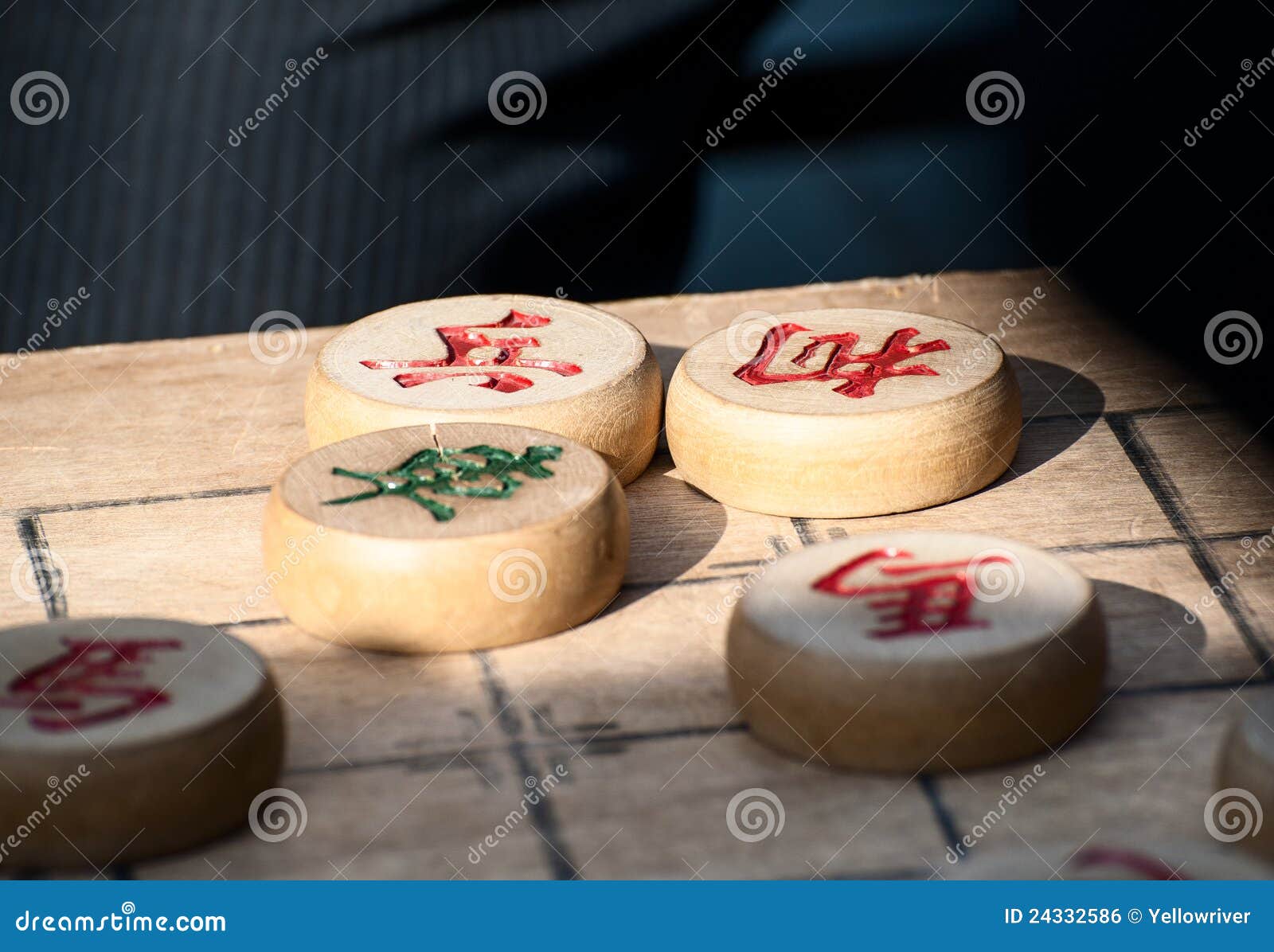 Closeup of Chinese Chess and Board Stock Photo - Image of culture, play ...