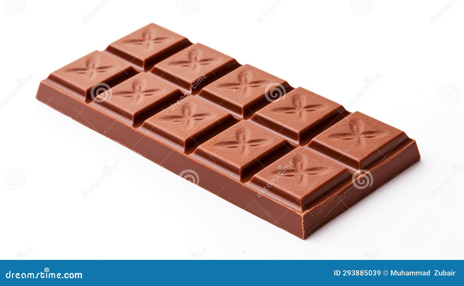 Closeup of Chocolate Bar Isolated on White Generated by AI Tool. Stock ...