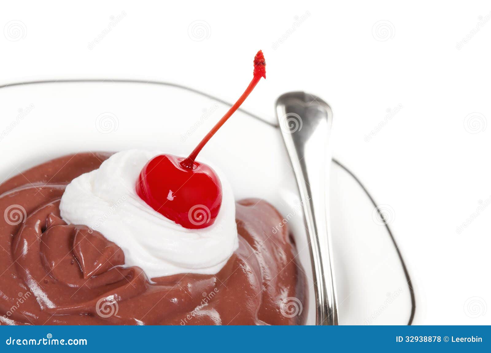 Closeup of Chocolate Pudding Stock Photo - Image of swirl, pudding ...
