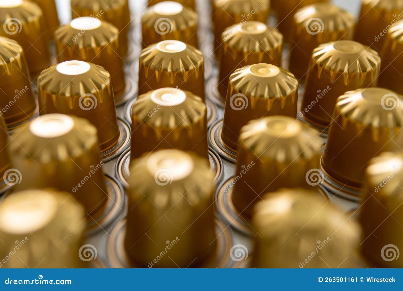 Closeup of Chocolates with Golden Wrapper Stock Image - Image of group ...