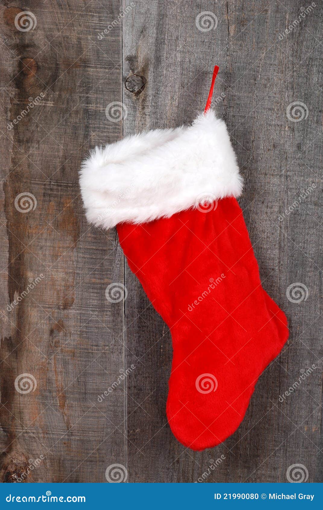 Closeup Christmas Sock Hanging Stock Photo - Image of hanging, color ...