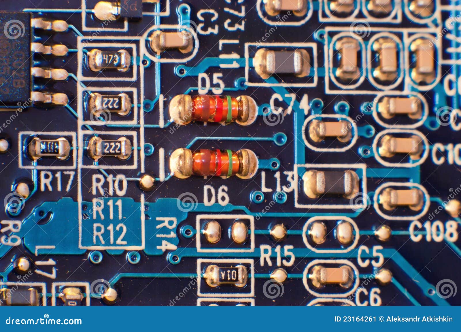 Closeup of circuit board stock image. Image of board - 23164261