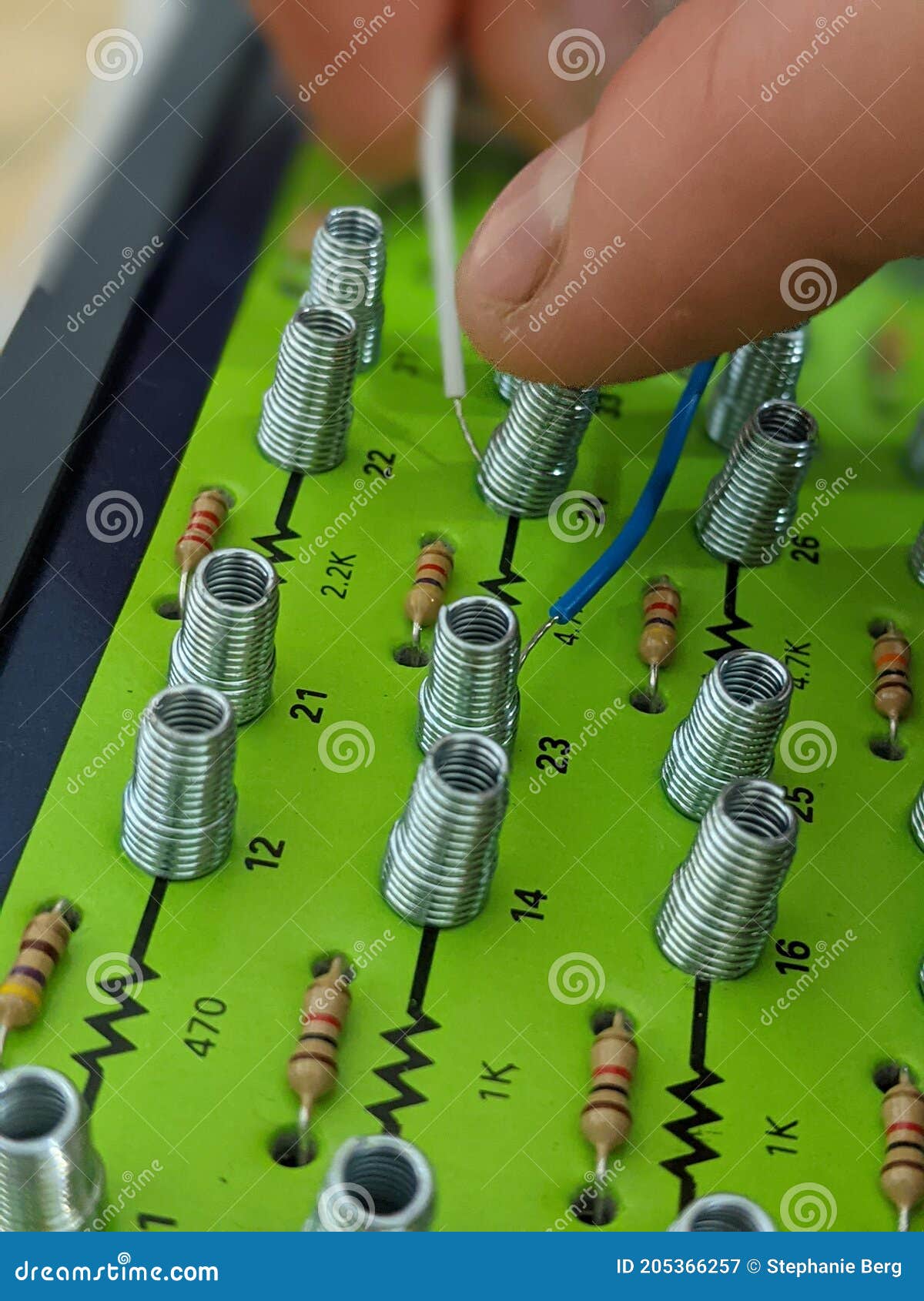 Electrical Engineer Working on a Circuit Board Closeup Stock Image ...