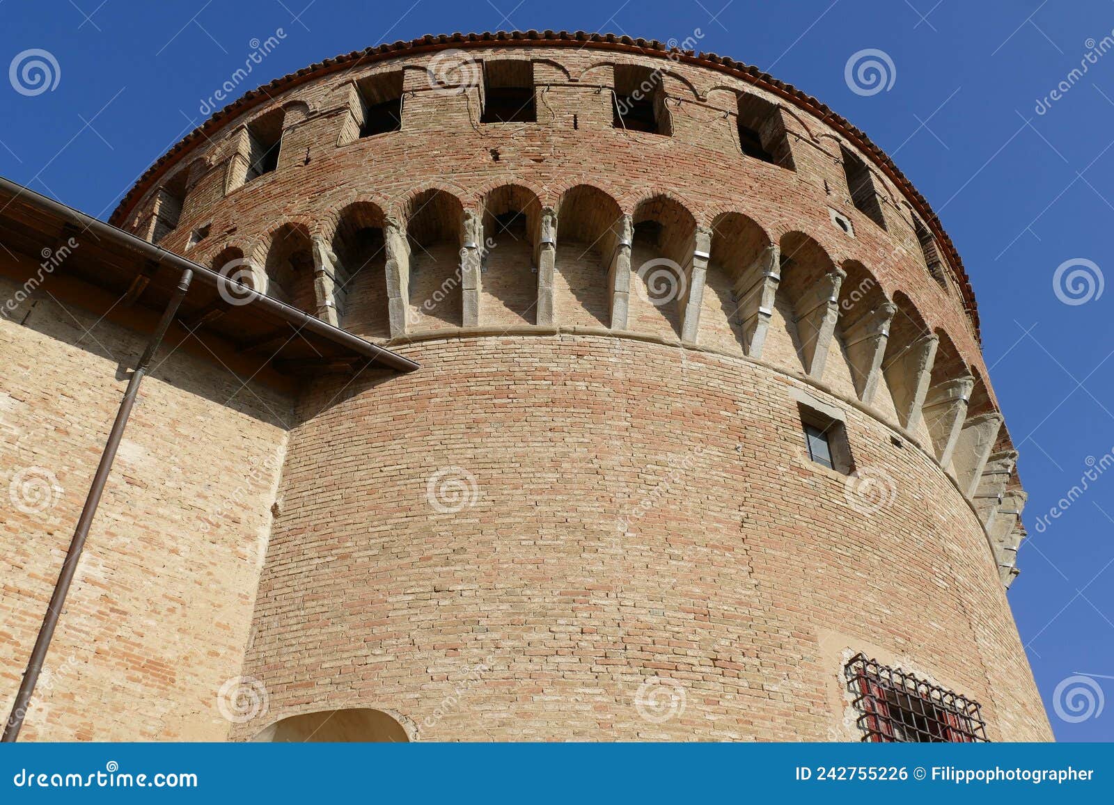 Sforza Fortress in Dozza stock photo. Image of monument - 242755226