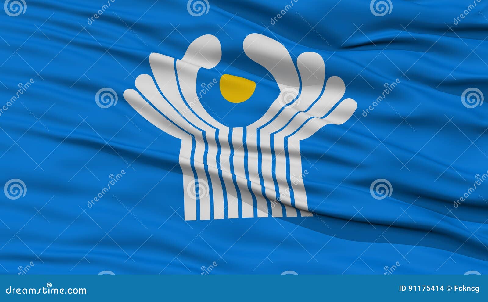 Closeup CIS Flag stock illustration. Illustration of realistic - 91175414