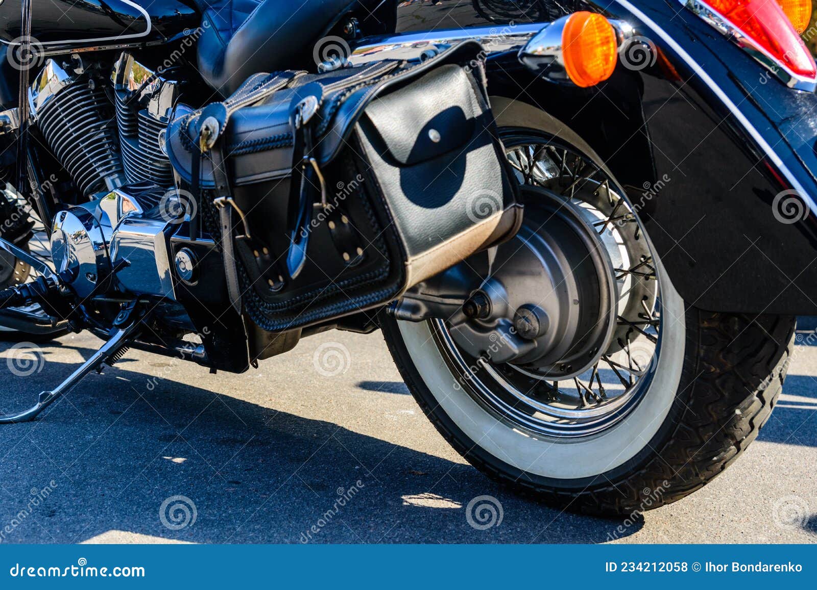 Closeup of the Classical Cruiser or Chopper Motorcycle Stock Photo ...
