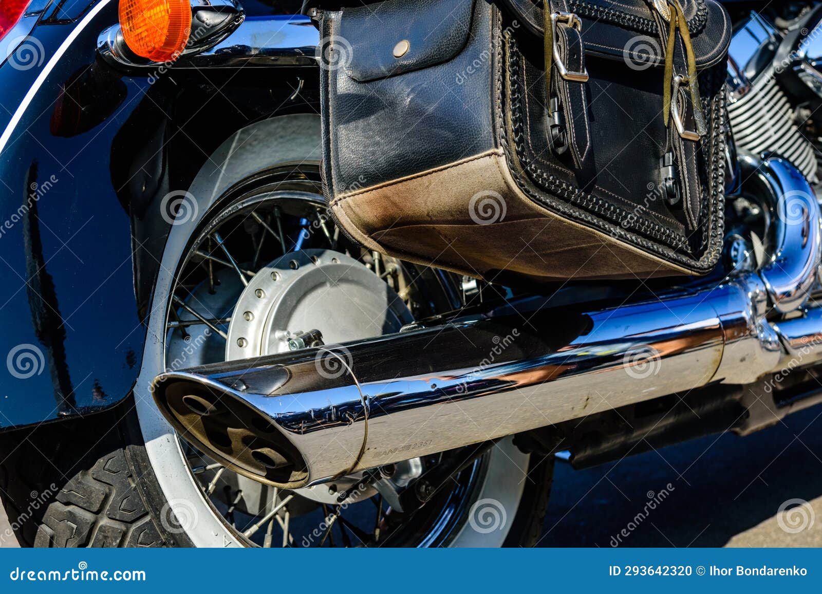 Closeup of the Classical Cruiser or Chopper Motorcycle Stock Photo ...