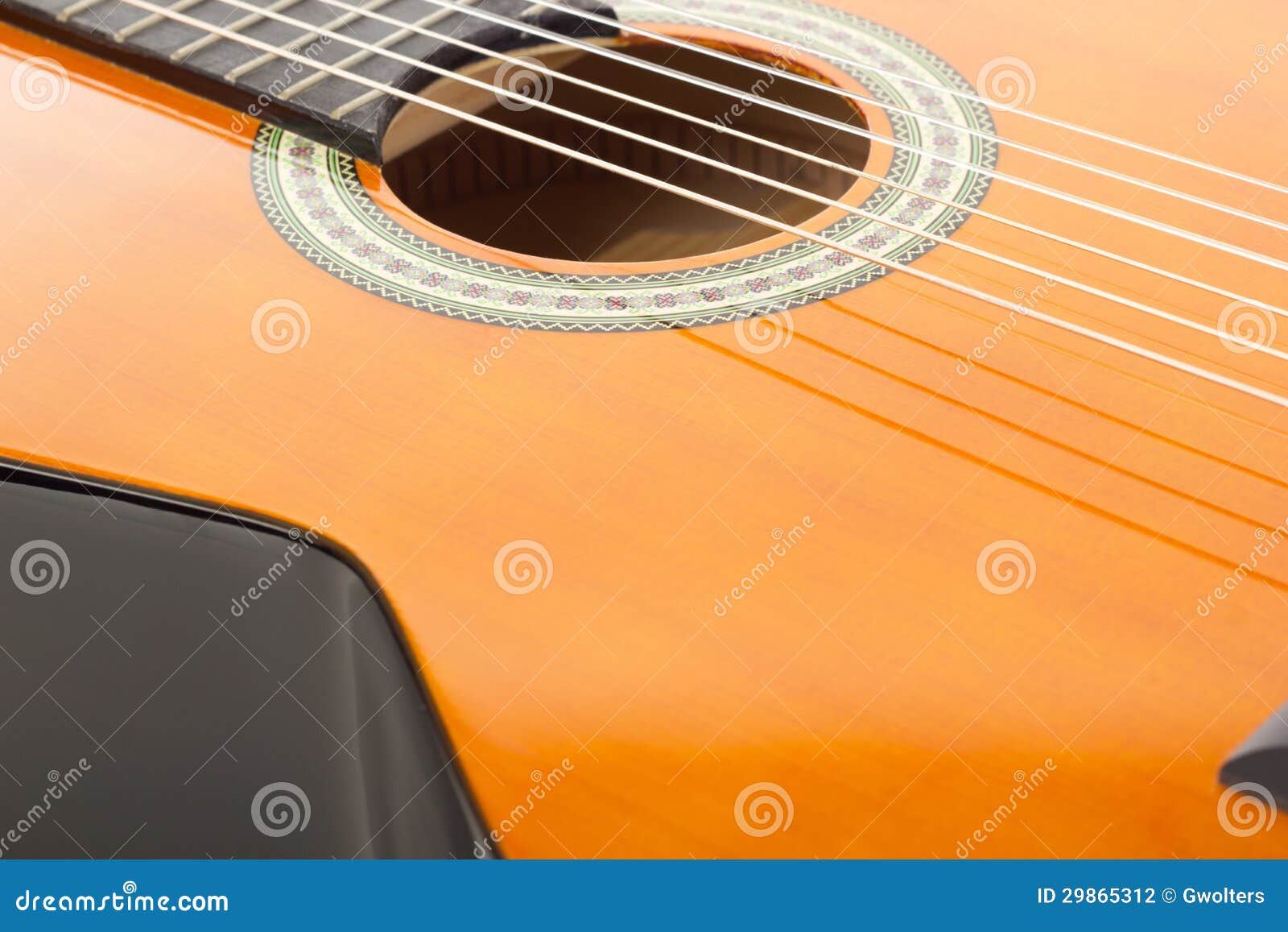 Closeup of a guitar stock photo. Image of modern, hole - 29865312