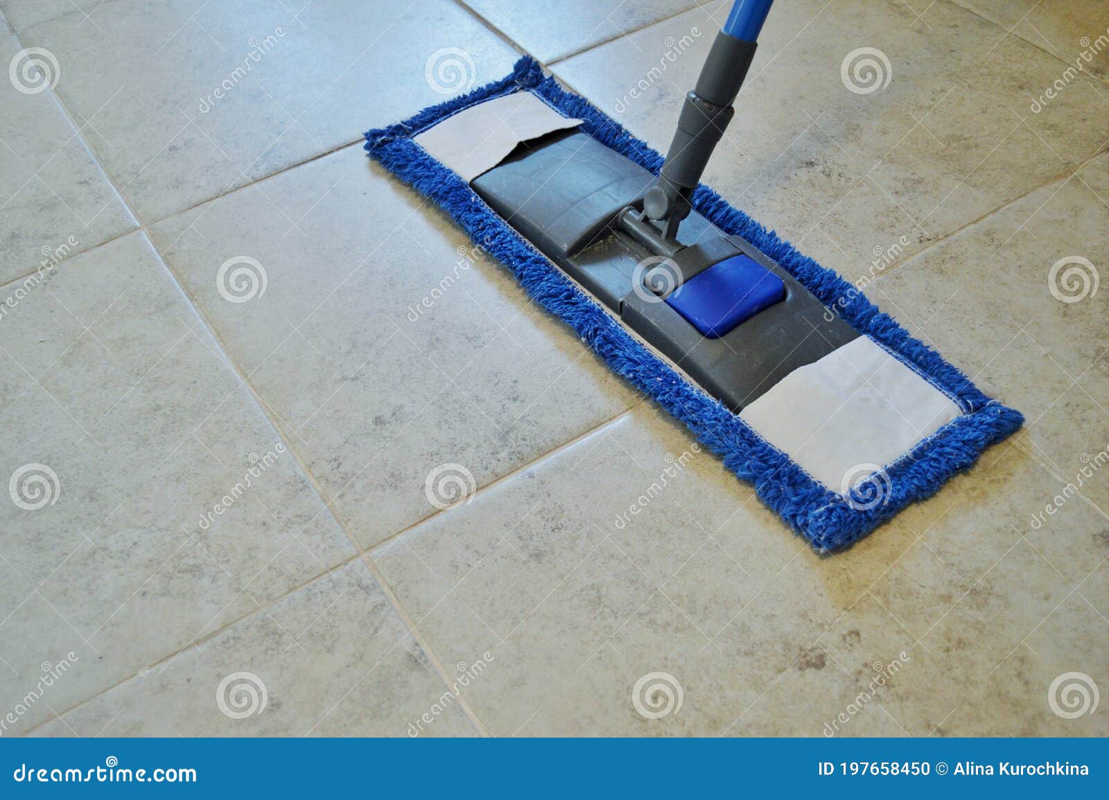 Closeup of Cleaning the Ceramic Floor with a Mop Stock Photo - Image of ...