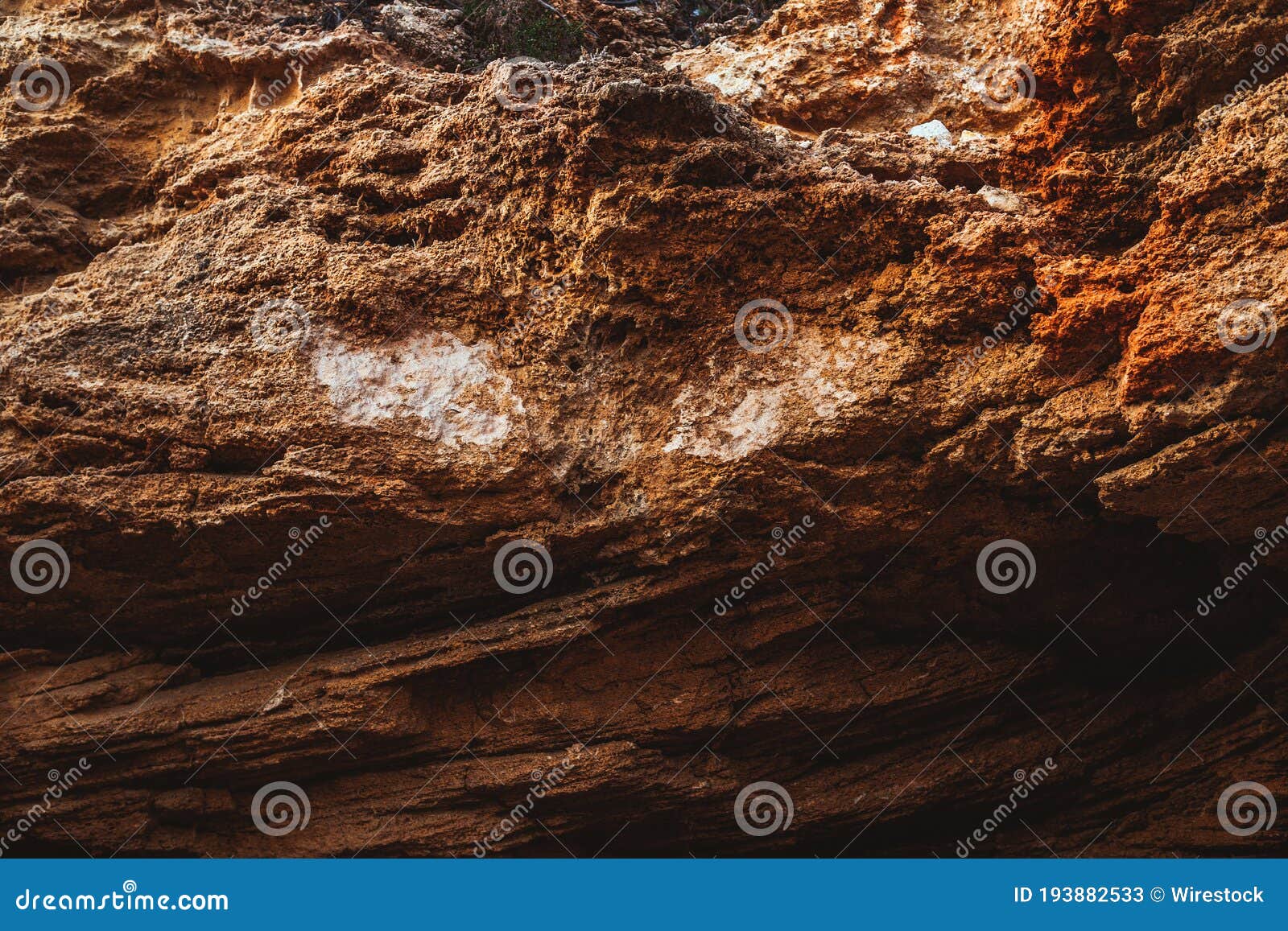 Closeup of Cliff Details Under the Sunlight at Daytime in Cadiz, Spain ...