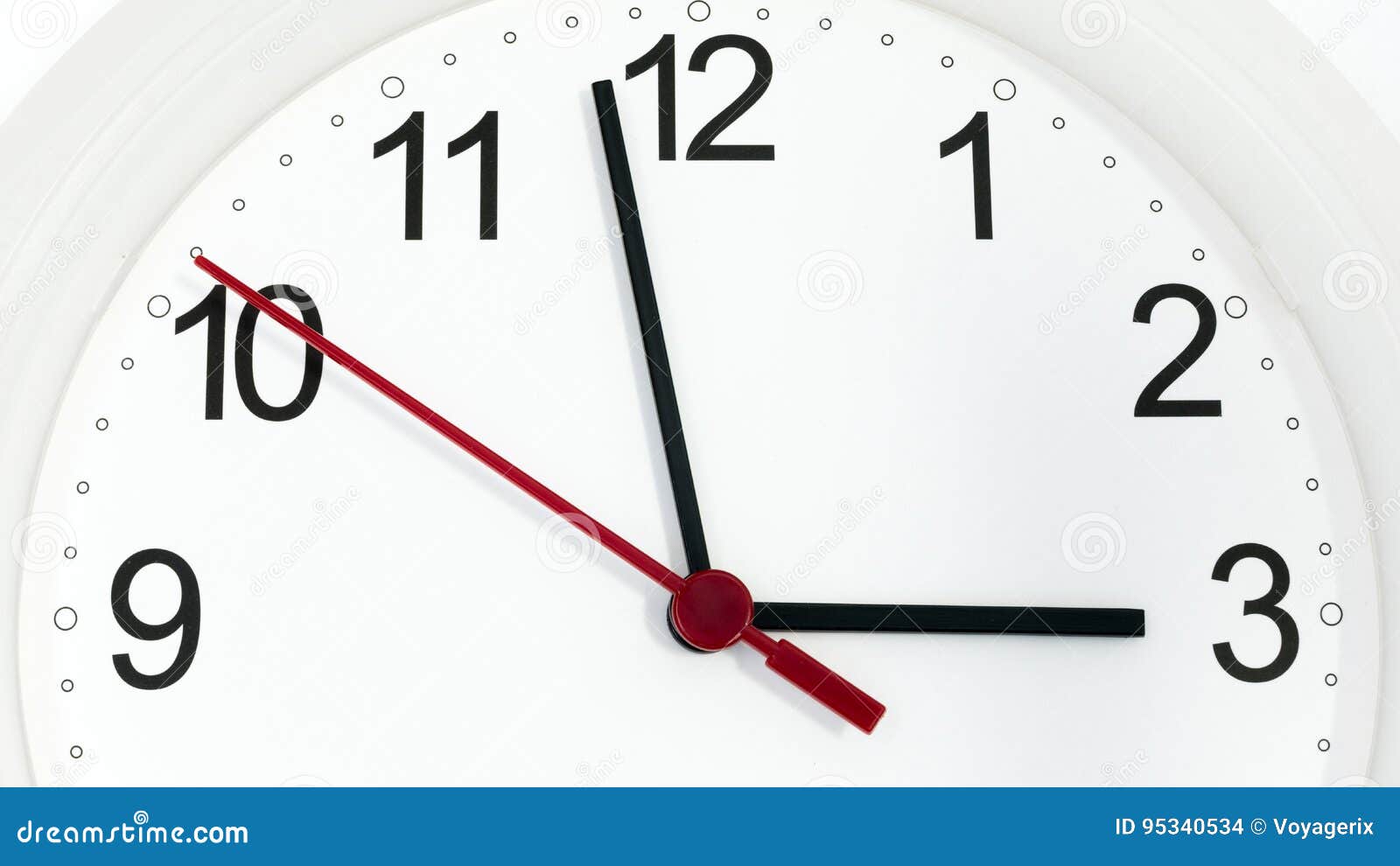 Closeup Clock Ticking Showing Three Hours Stock Photo - Image of spin ...