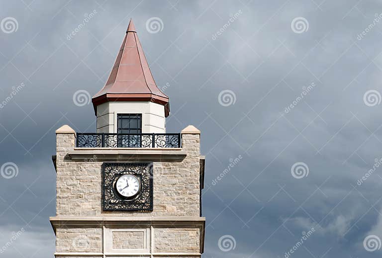Closeup of Clock Tower in Niagara Falls Stock Image - Image of culture ...