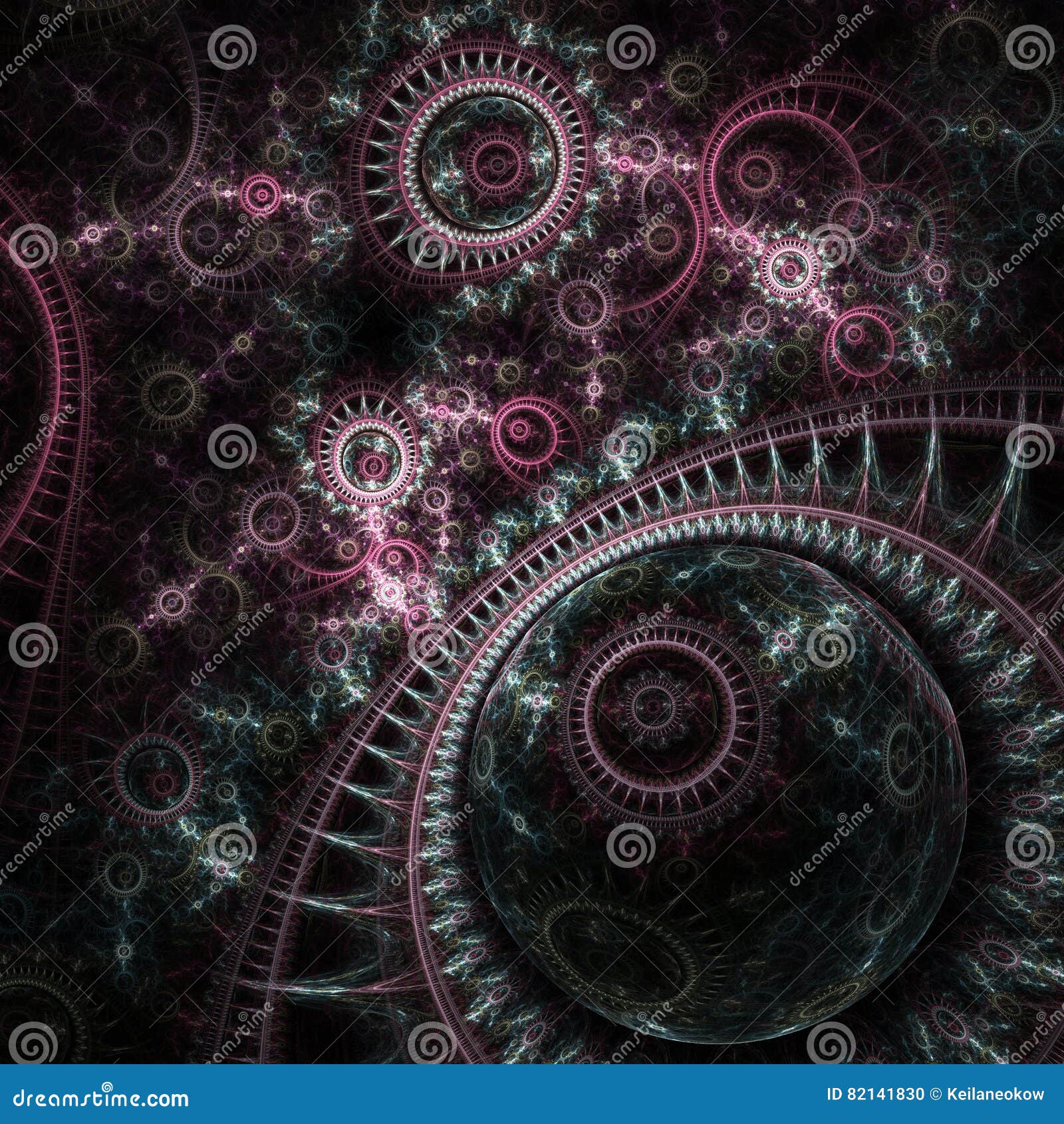 Closeup of a Clockwork, Steampunk Watch Pattern Stock Illustration ...