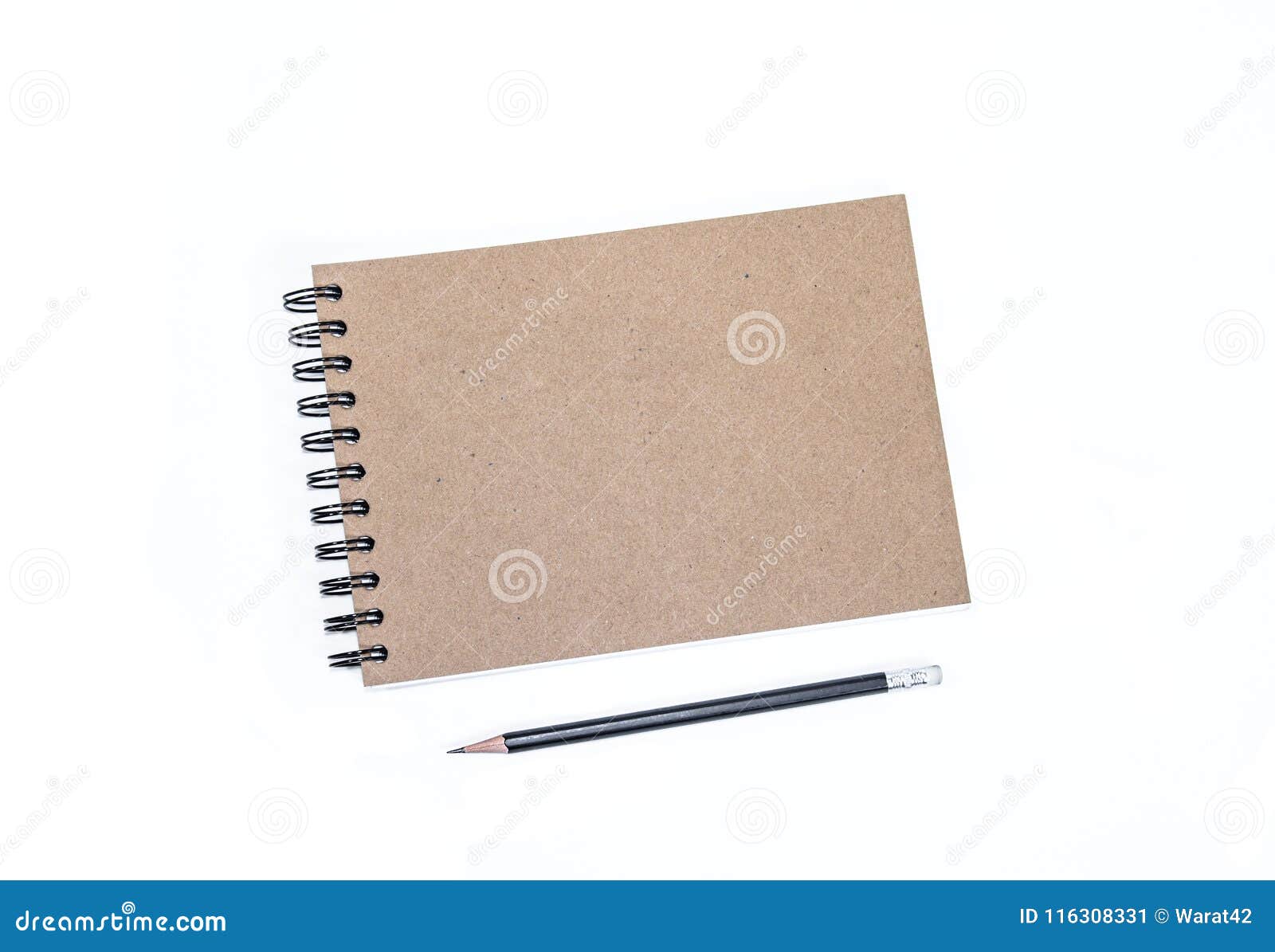 Closeup Close Note Book with Pencil on Background Stock Image - Image ...