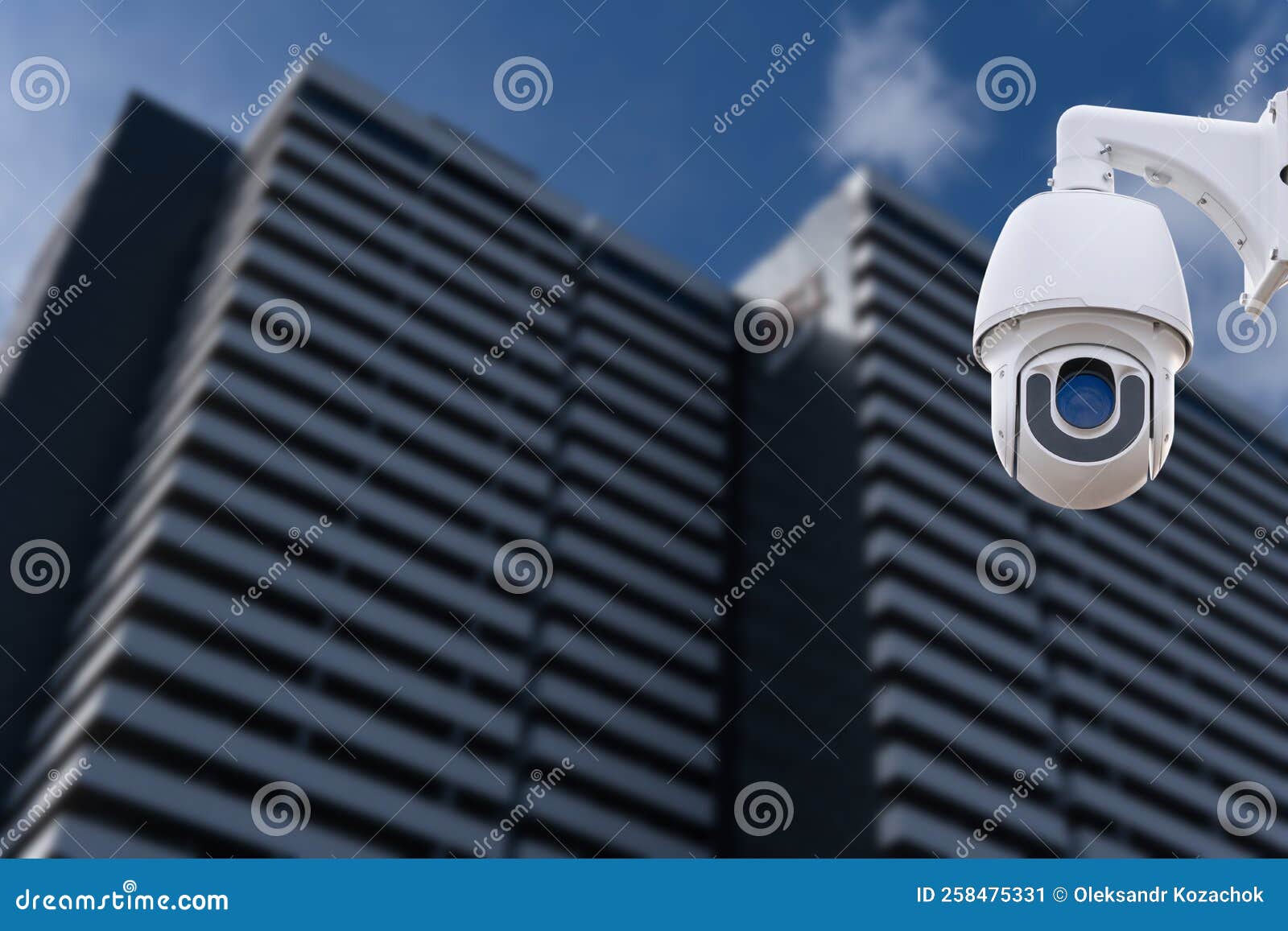 Closeup of Closed-circuit Television (CCTV) in a Apartment Complex ...