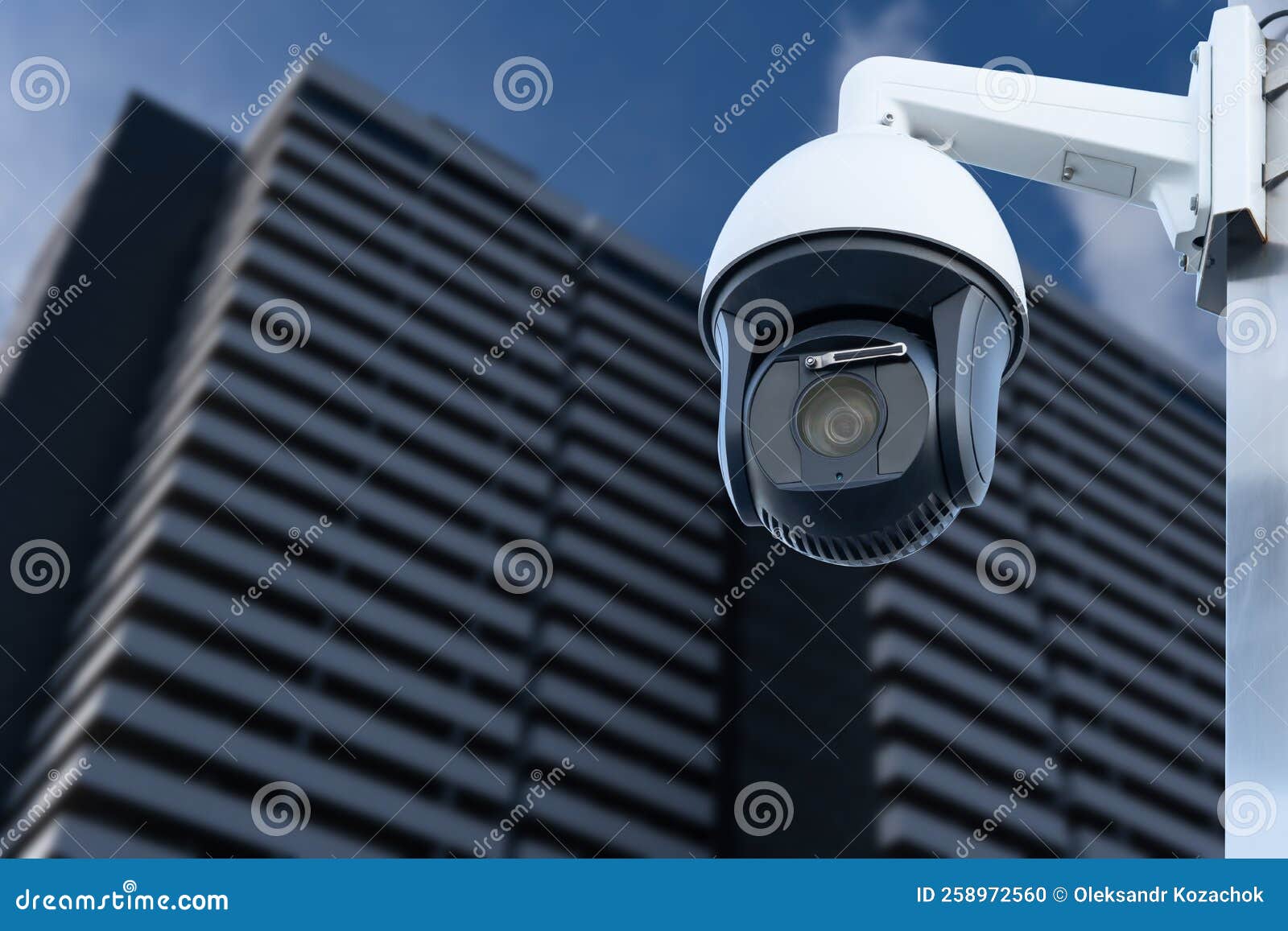 Closeup of Closed-circuit Television (CCTV) in a Apartment Complex ...