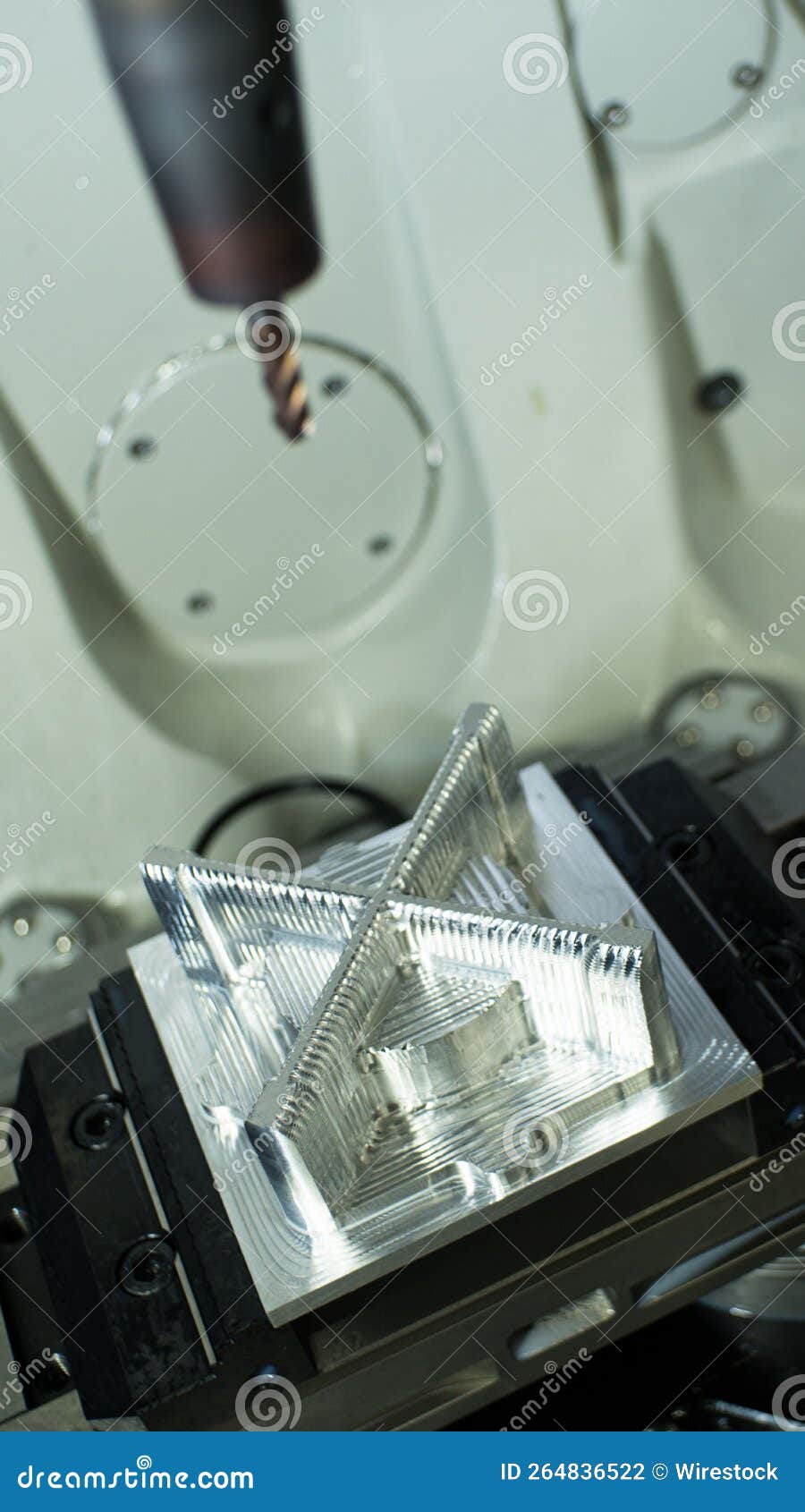Closeup of a CNC Milled Part in the Process Stock Photo - Image of ...