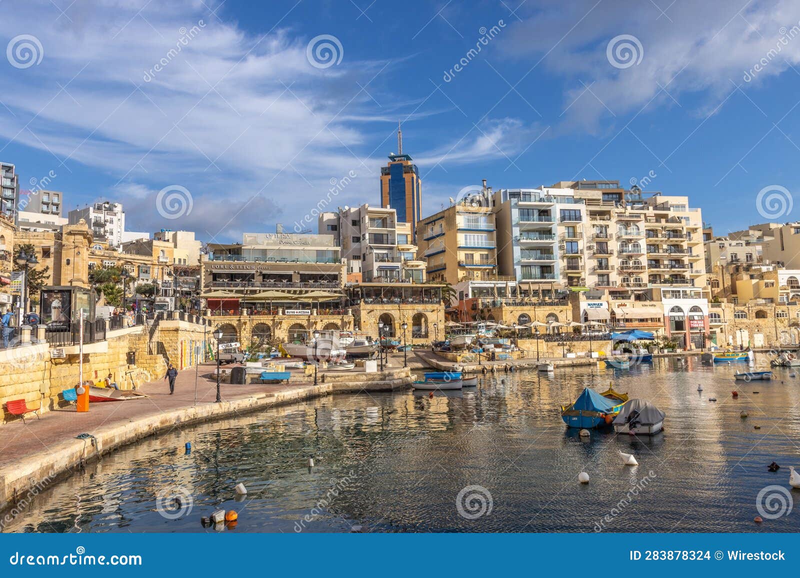Closeup of Coastal Architecture Under the Blue Sky on a Sunny Day in ...