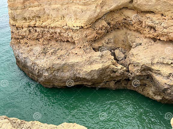 Closeup of a Coastline Cliff with Its Layers Stock Image - Image of ...