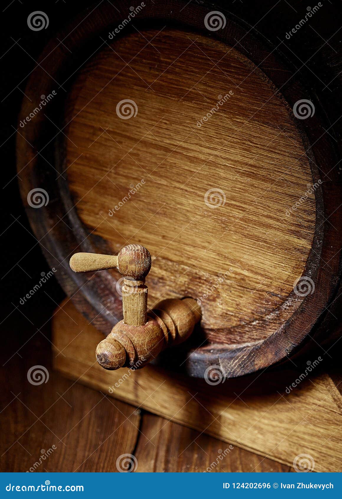 Closeup of Old Oak Barrel. Front View. Stock Photo - Image of cork ...