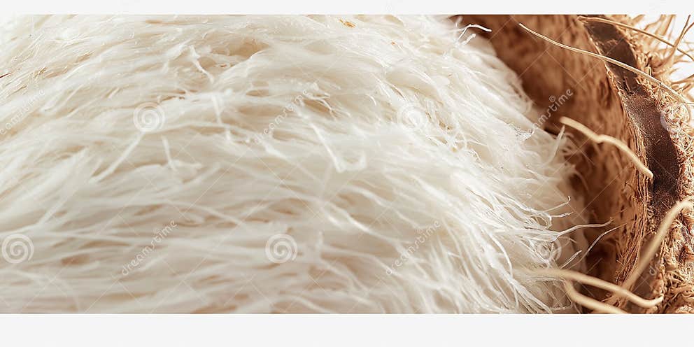 A Closeup of the Coconut Texture, Showcasing Its Smooth and Slightly ...