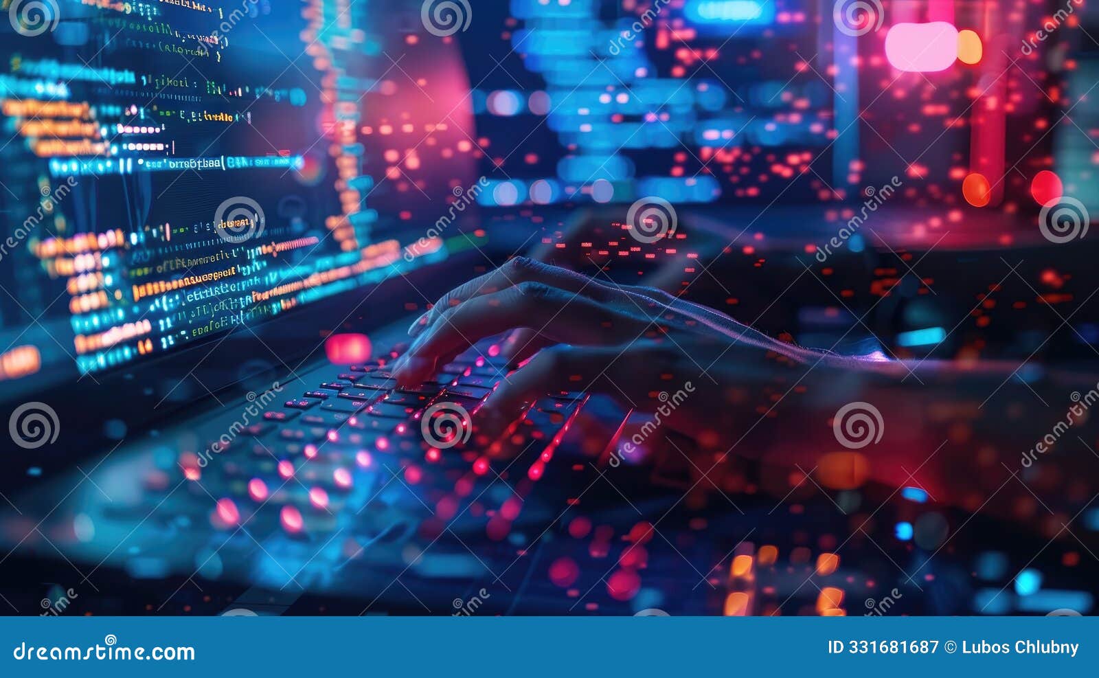 Closeup Coding Html And Programming On Screen Laptop Development Web Developer Stock