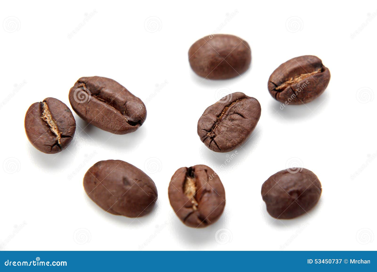 Closeup Coffee Bean Isolated on White Stock Image - Image of background ...