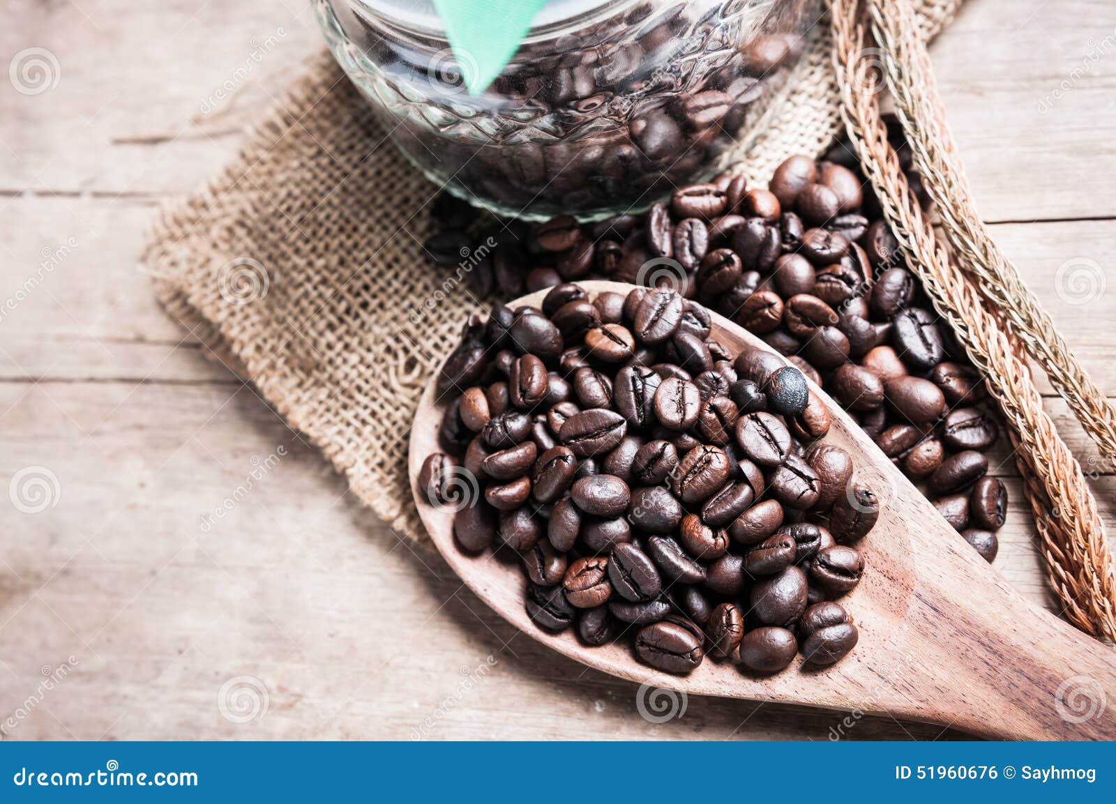 Closeup of Coffee Beans on Ladle Stock Photo - Image of food, closeup ...