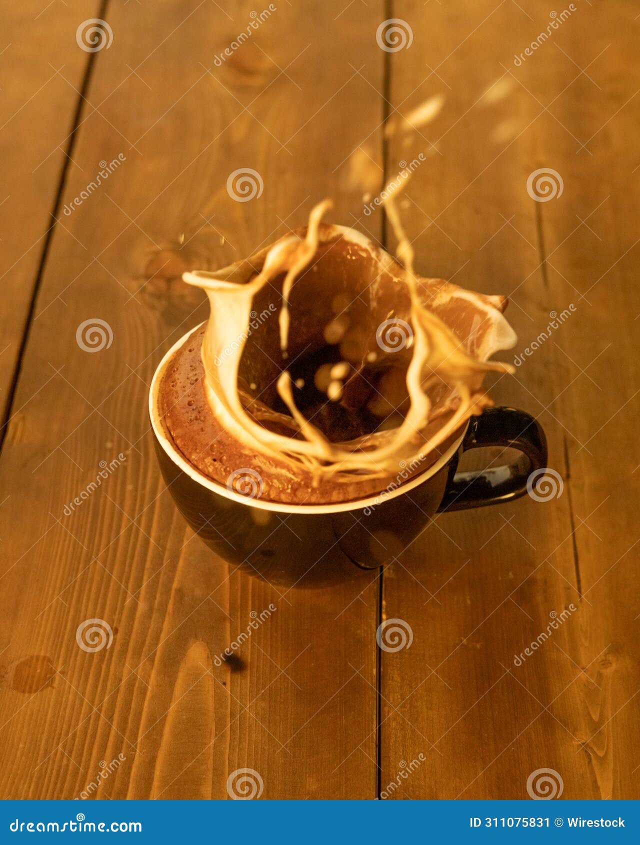 Closeup of Coffee Splashing Out of the Cup Stock Image - Image of ...