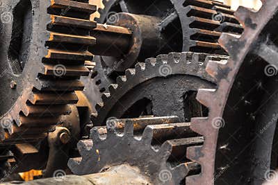 Closeup of Cogs, Gears, Machinery Stock Photo - Image of abstract ...