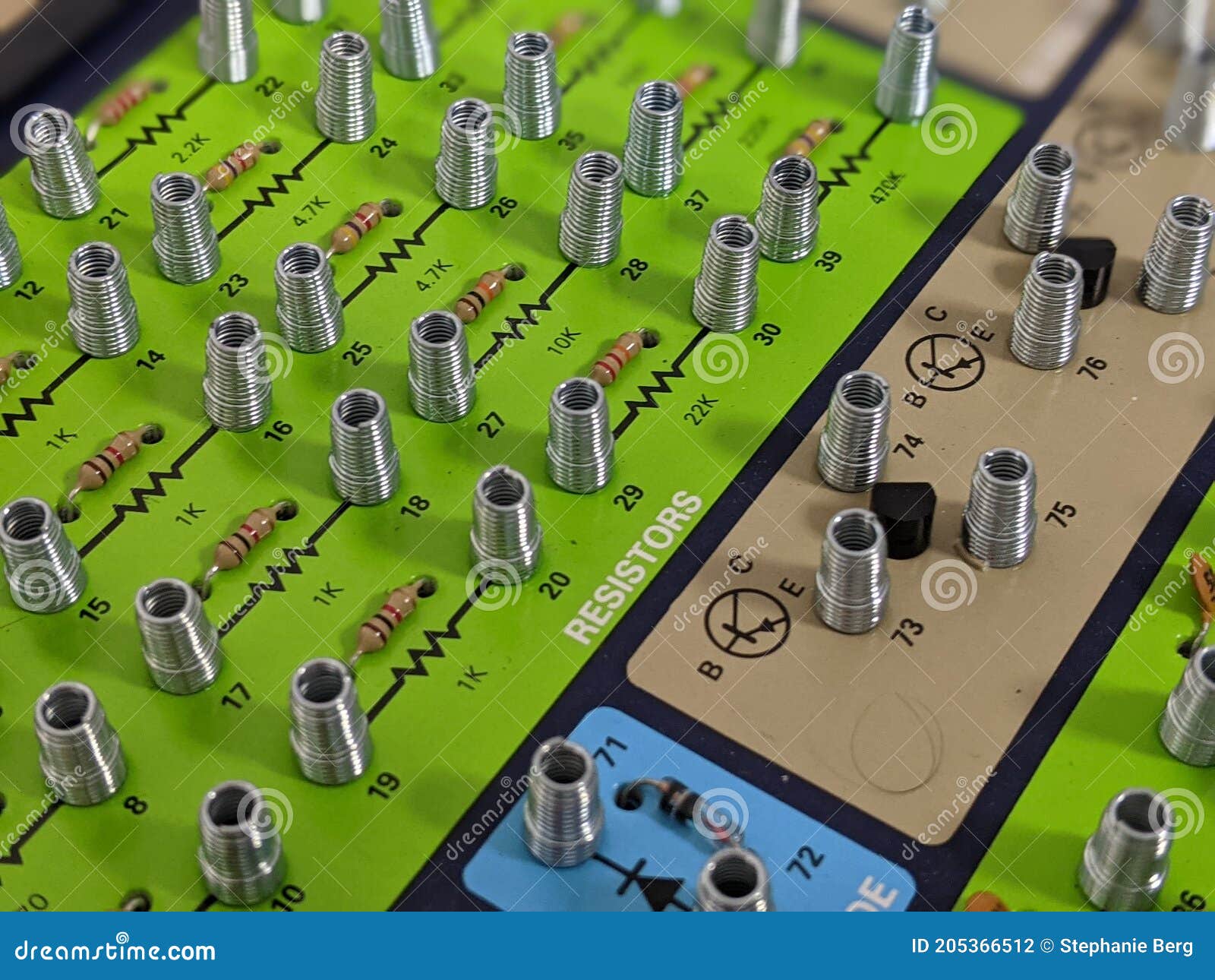 Closeup of Coils on an Electrical Circuit Board Stock Photo - Image of ...