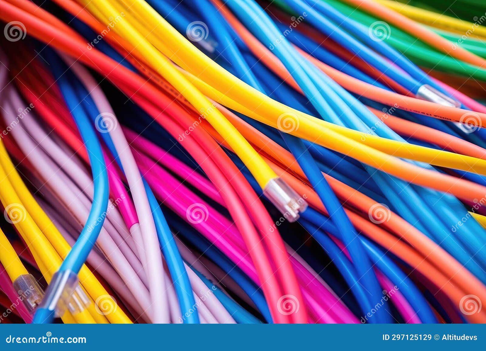 Closeup of Colored Ethernet Cables Connecting To Switch Stock Image ...